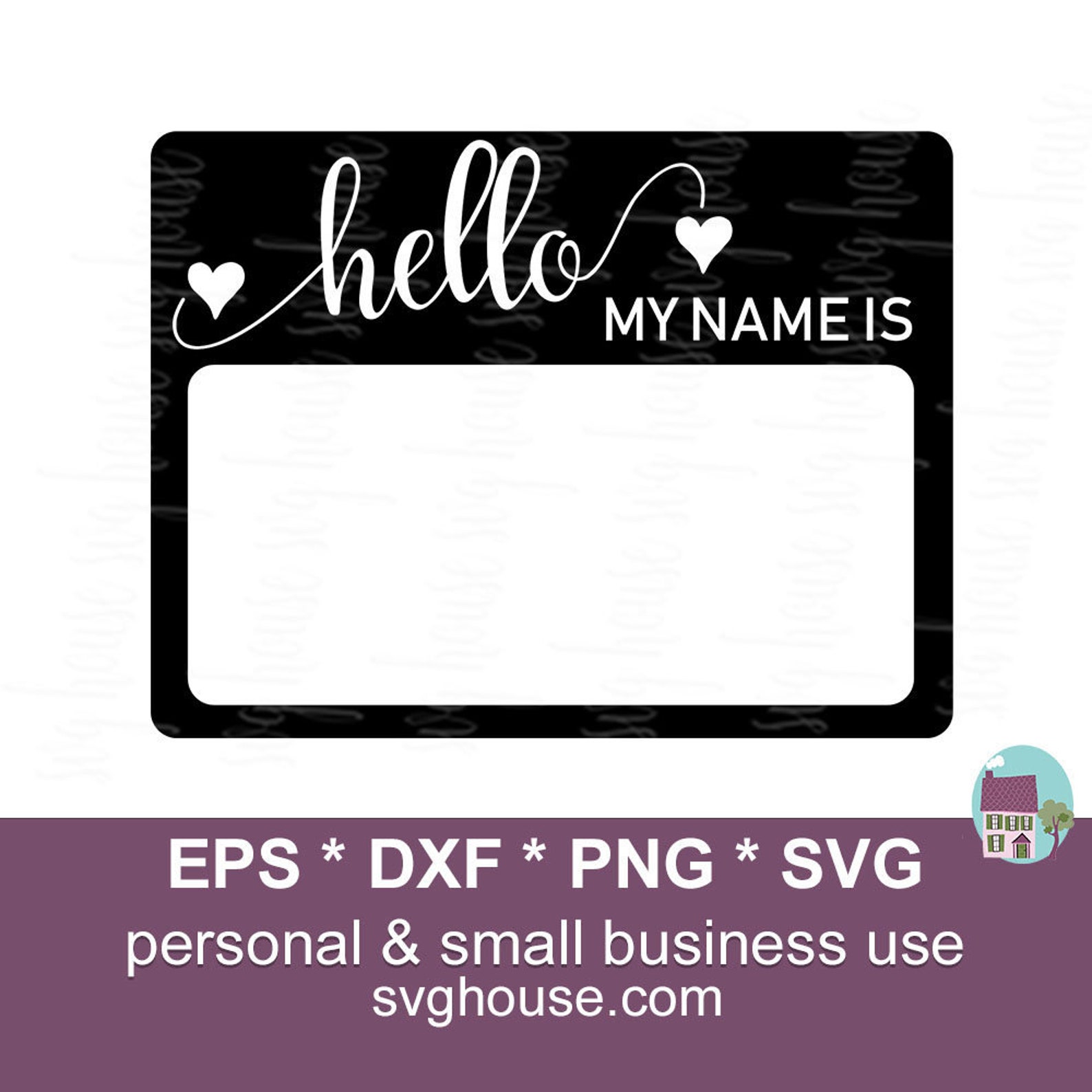 Hello My Name Is SVG Name Tag Svg Hello My Name Is Newborn | Etsy