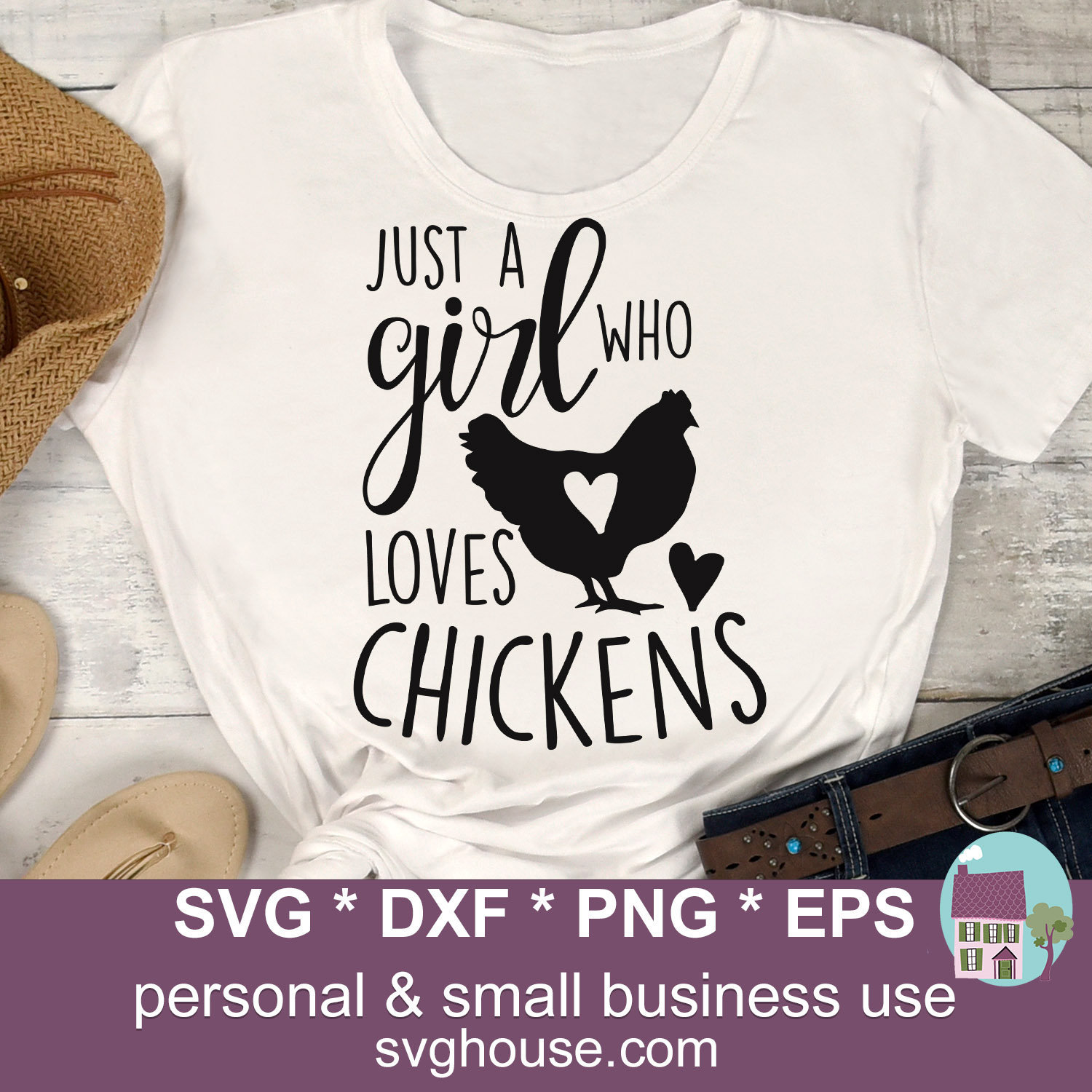 Just A Girl Who Loves Chickens Svg Files For Cricut And Etsy