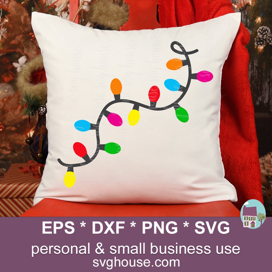 Christmas String Lights SVG Cut Files for Silhouette and Cricut - Etsy