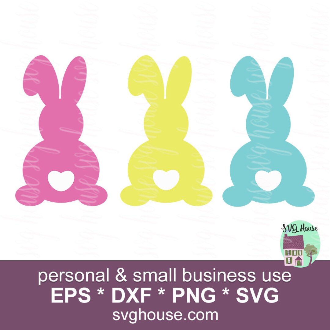 Easter Bunny SVG Files for Cricut and Silhouette 3 Different Colors - Etsy