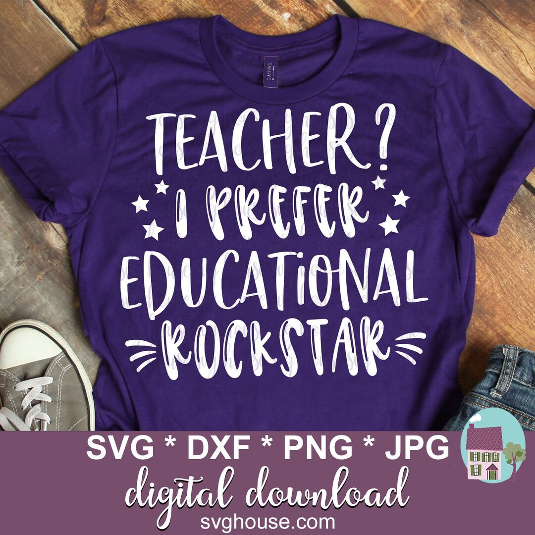 Teacher I Prefer Educational Rockstar SVG Cut Files for Cricut and ...