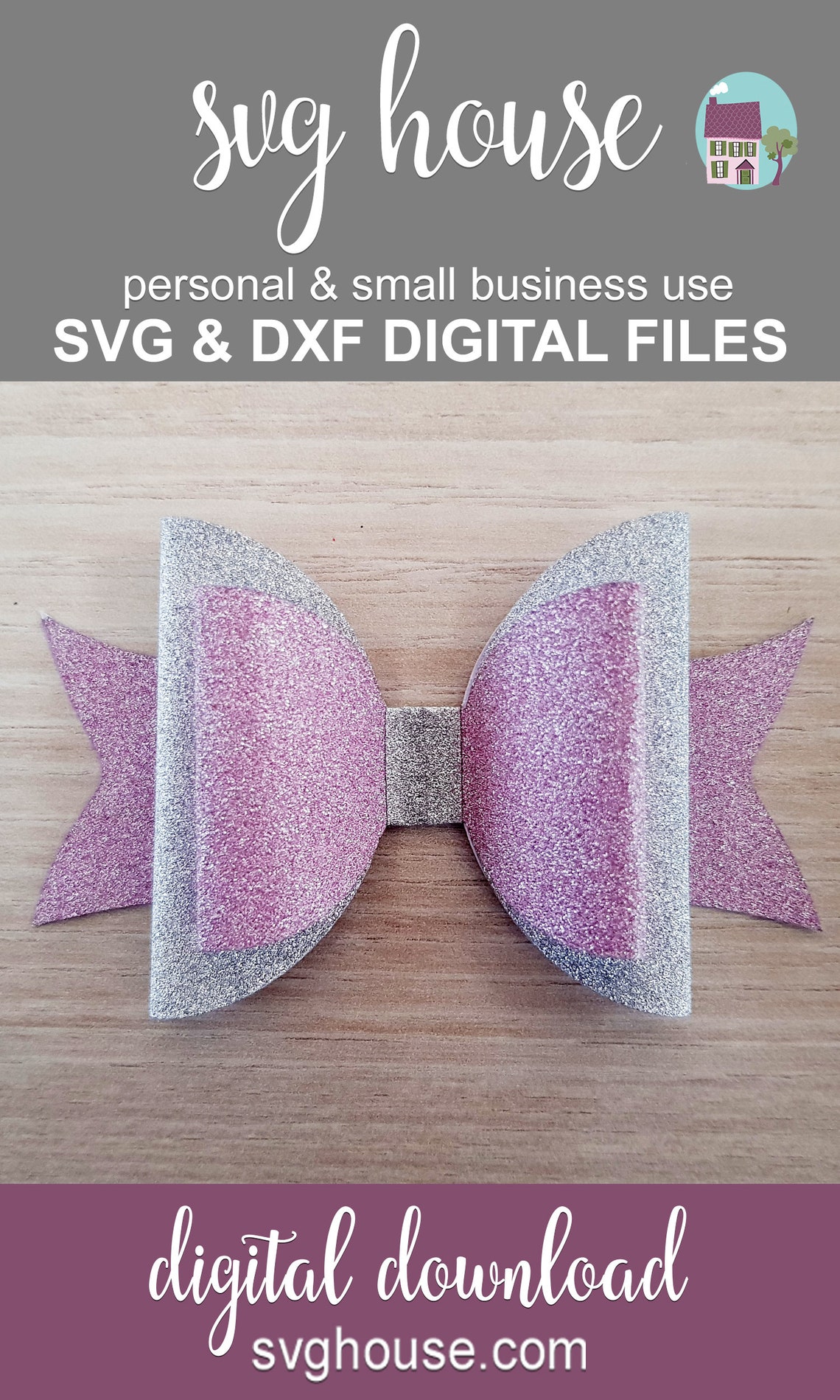 Avery Double Bow Template SVG for Cricut and Silhouette | Etsy UK