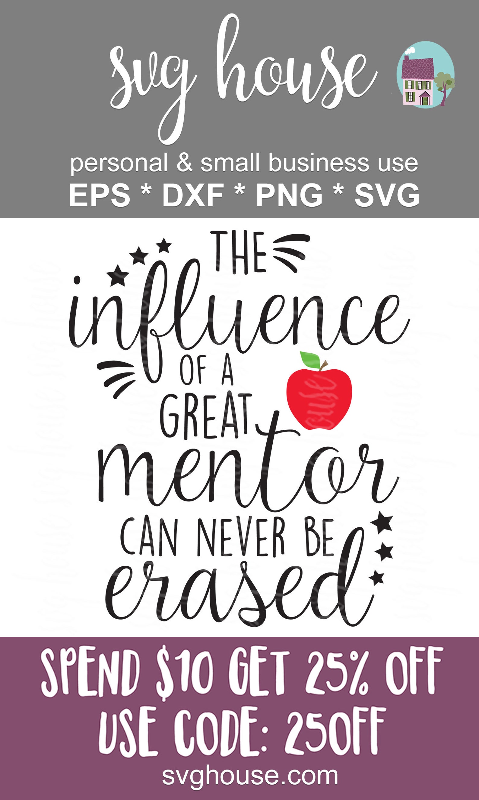 Mentor SVG the Influence of A Great Mentor Can Never Be Erased - Etsy UK