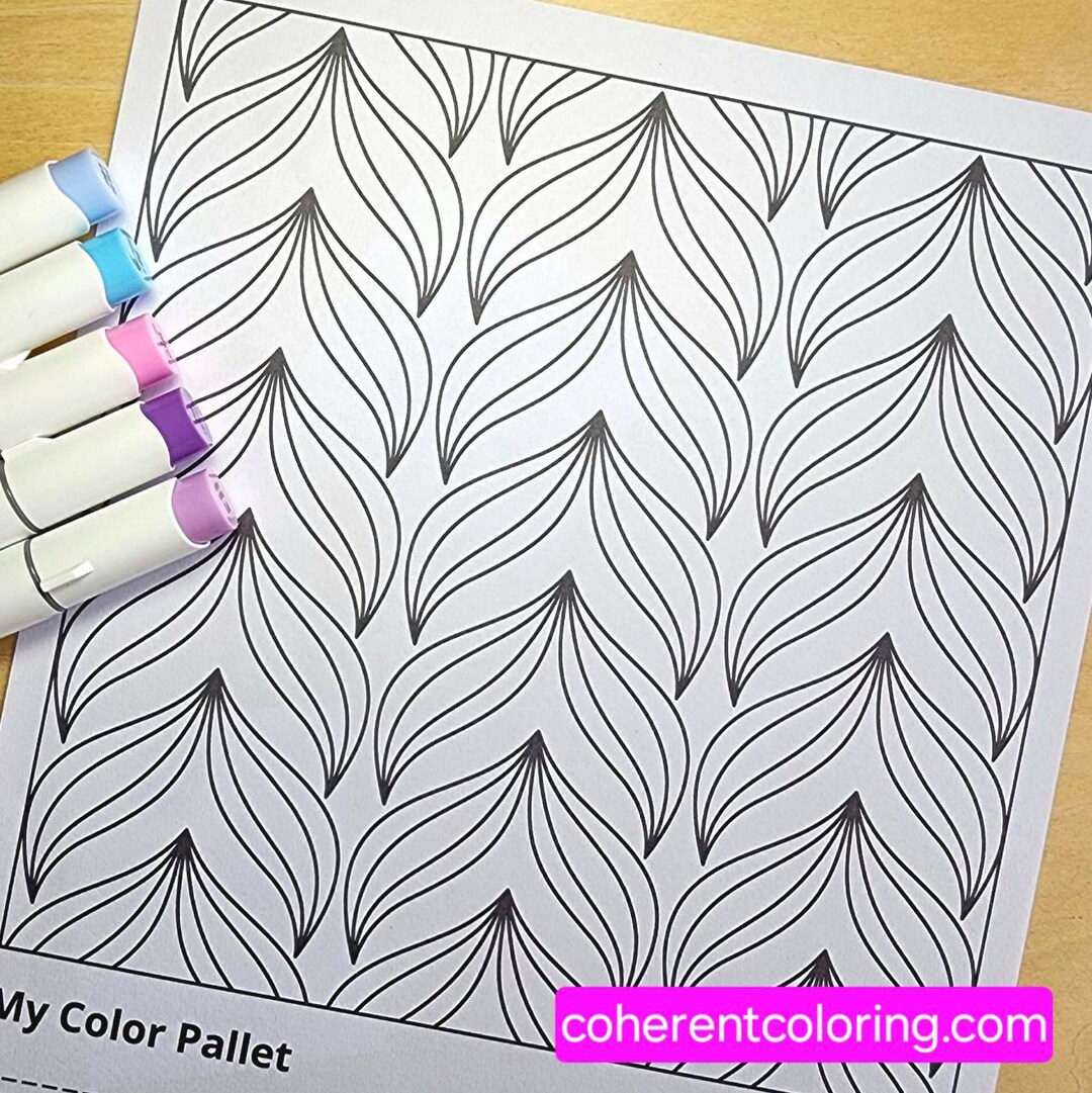 Satisfying Pattern Coloring Page / Square Pattern / Printable Coloring ...