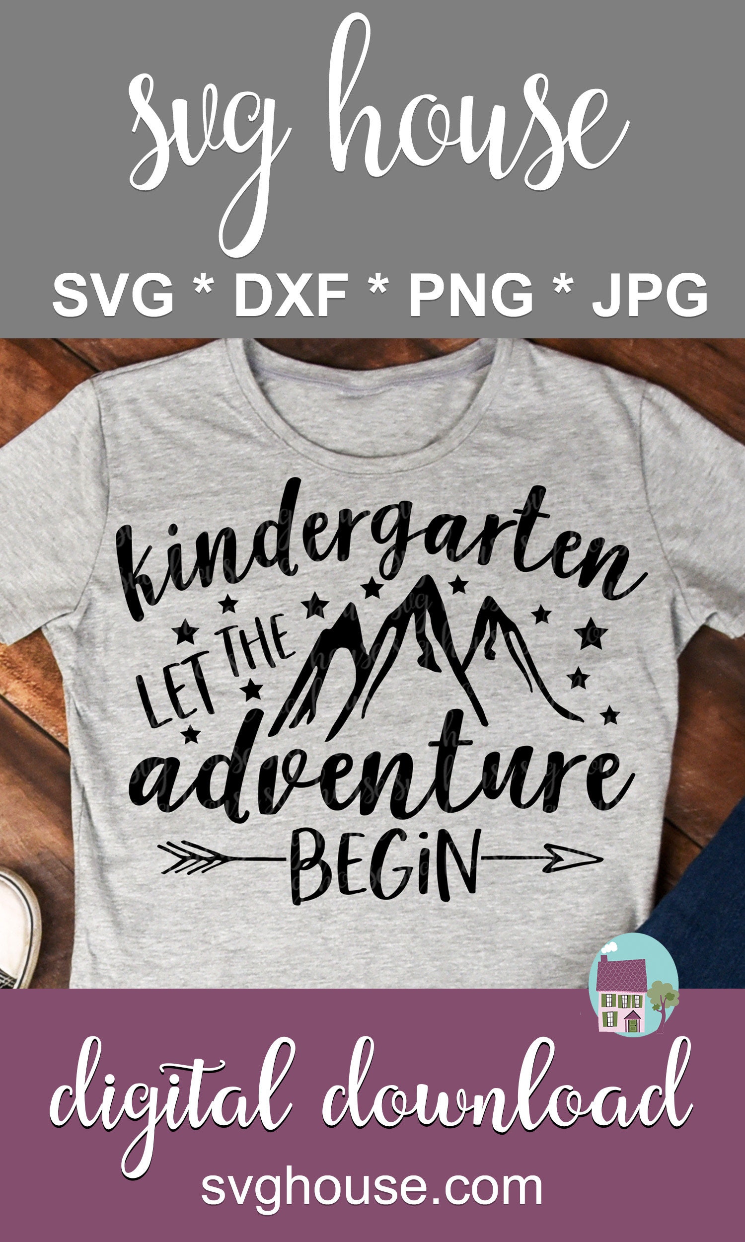 Kindergarten Let The Adventure Begin SVG School Cut Files For | Etsy