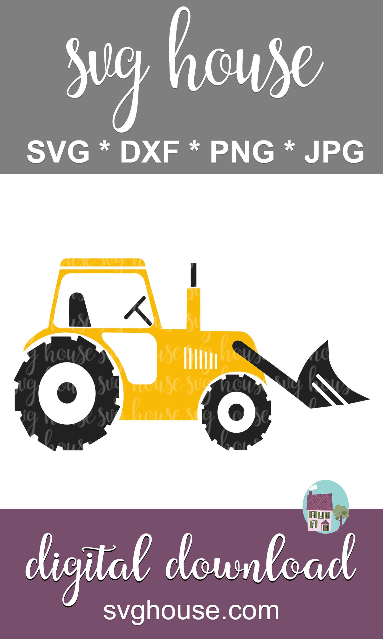 Construction Truck SVG Front Loader SVG Digger Svg Files for | Etsy