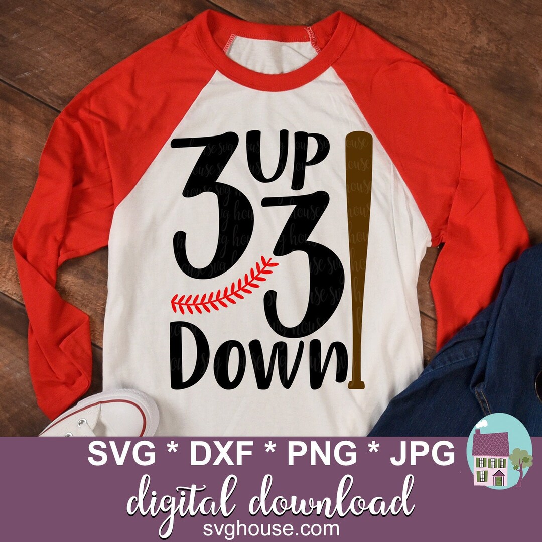 3 up 3 Down SVG, Baseball SVG Files for Cricut - Etsy