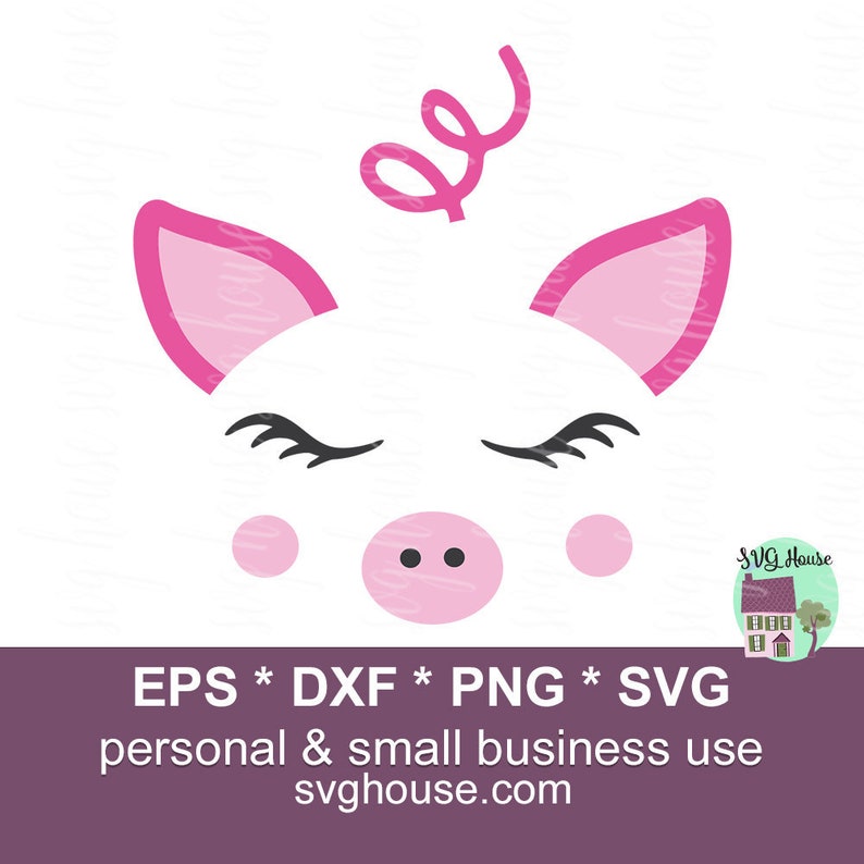 Pig Face Svg Pig Face Dxf Pig Clipart Pig Vector Pig Shirt | Etsy