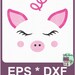 Pig Face Svg, Pig Face Dxf, Pig Clipart, Pig Vector, Pig Shirt Svg ...