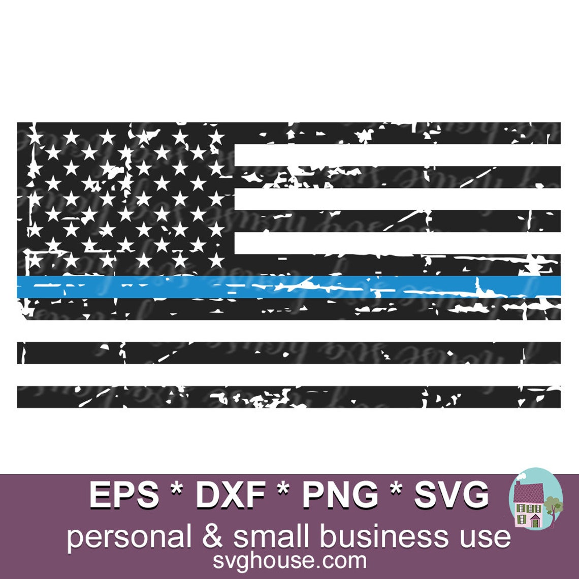 Thin Blue Line SVG Thin Blue Line Flag Svg Police Flag Svg | Etsy UK