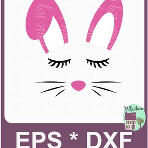 Bunny Face Svg, Rabbit Face Svg, Cute Bunny Face Svg, Bunny Ears Svg ...