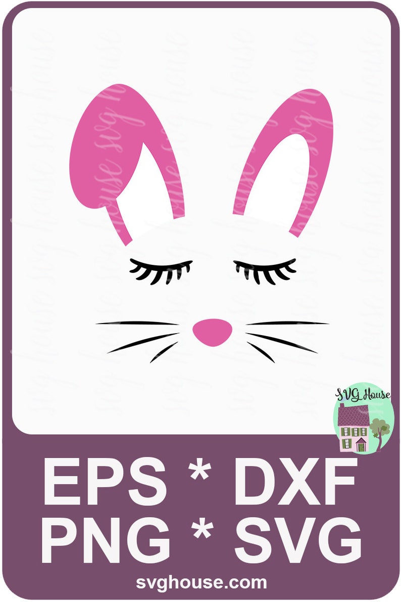 Bunny Face Svg Rabbit Face Svg Cute Bunny Face Svg Bunny | Etsy