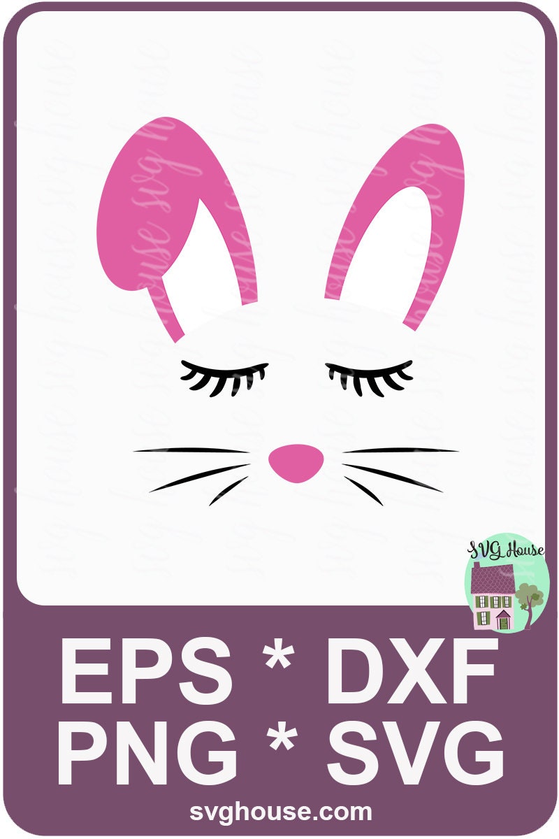 Bunny Face Svg Rabbit Face Svg Cute Bunny Face Svg Bunny | Etsy