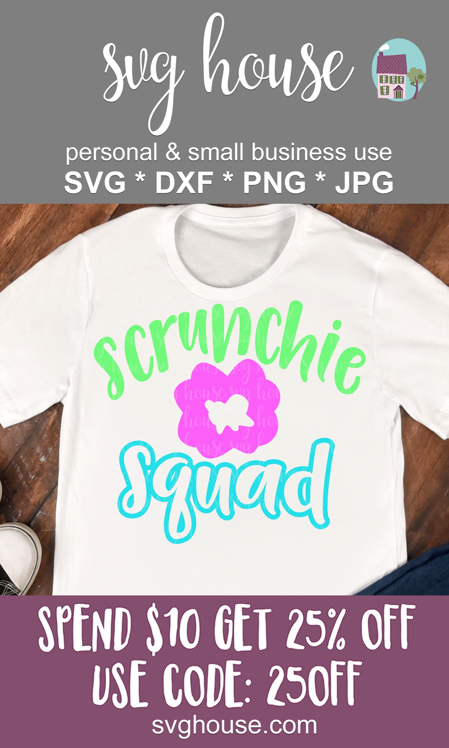 Scrunchie Squad SVG Cut Files for Cricut and Silhouette | Etsy