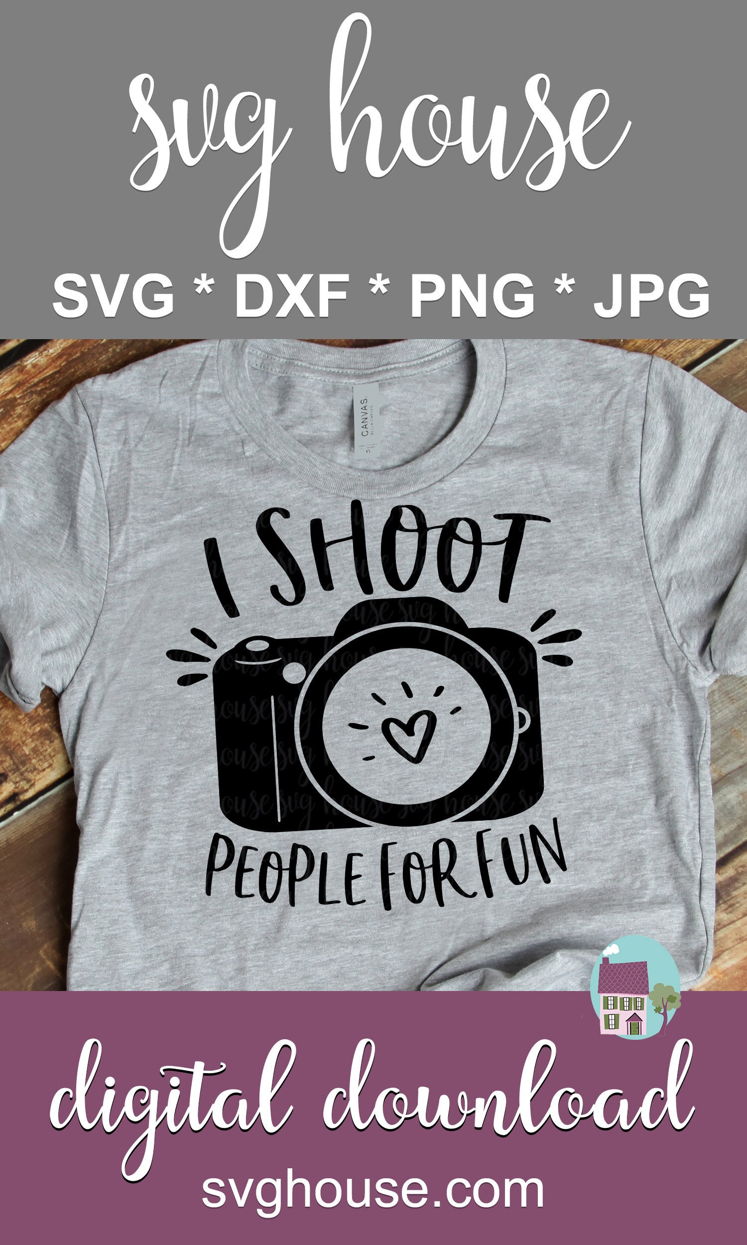 I Shoot People for Fun SVG Funny Photographer Cut Files for - Etsy