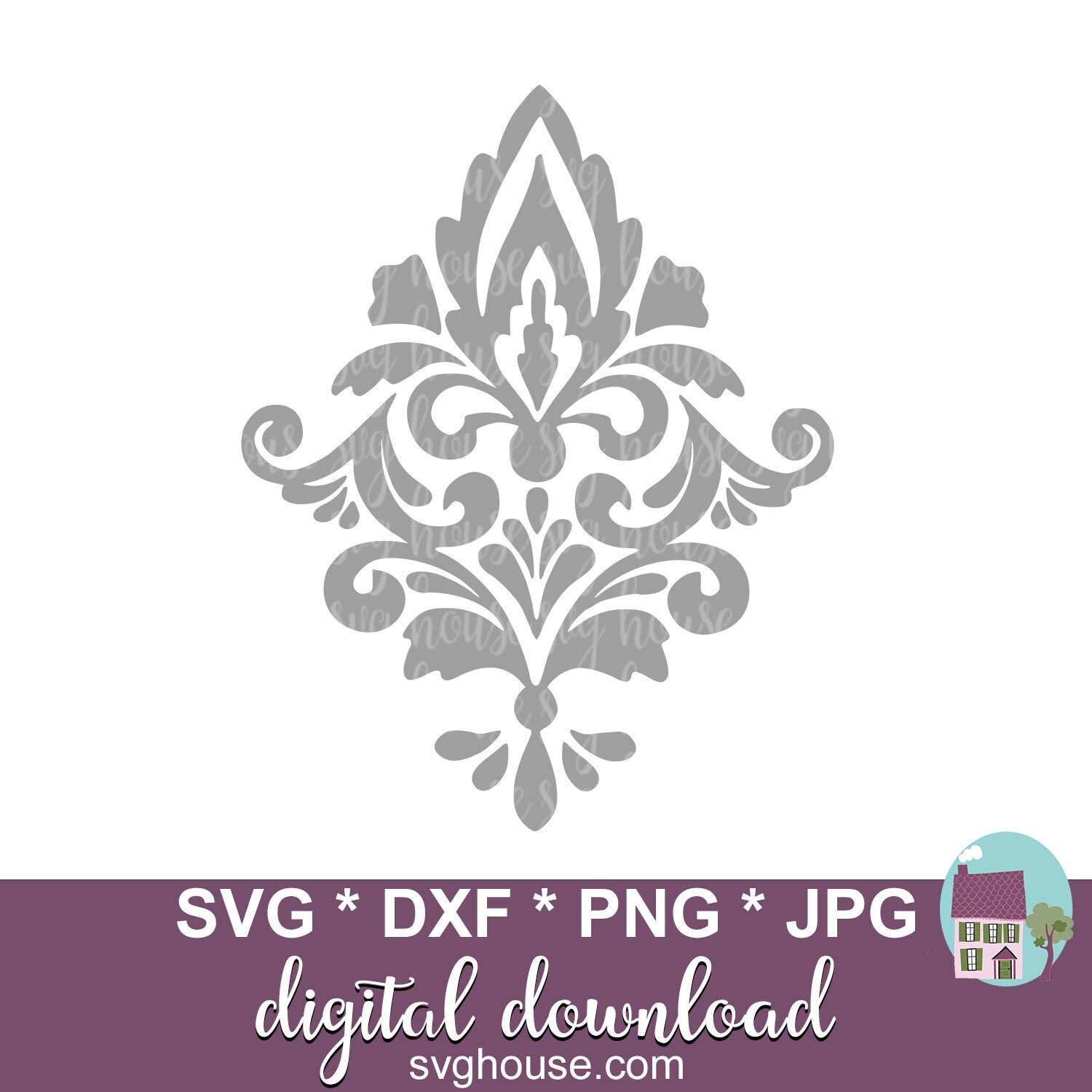 Damask SVG File Stencil SVG SVG Files For Cricut And - Etsy España