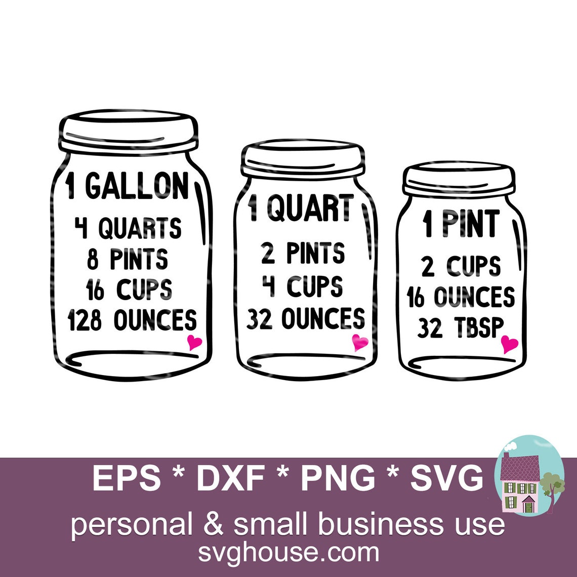 Conversion Chart Svg Bundle Kitchen Measuring Cheat Sheet | Etsy UK