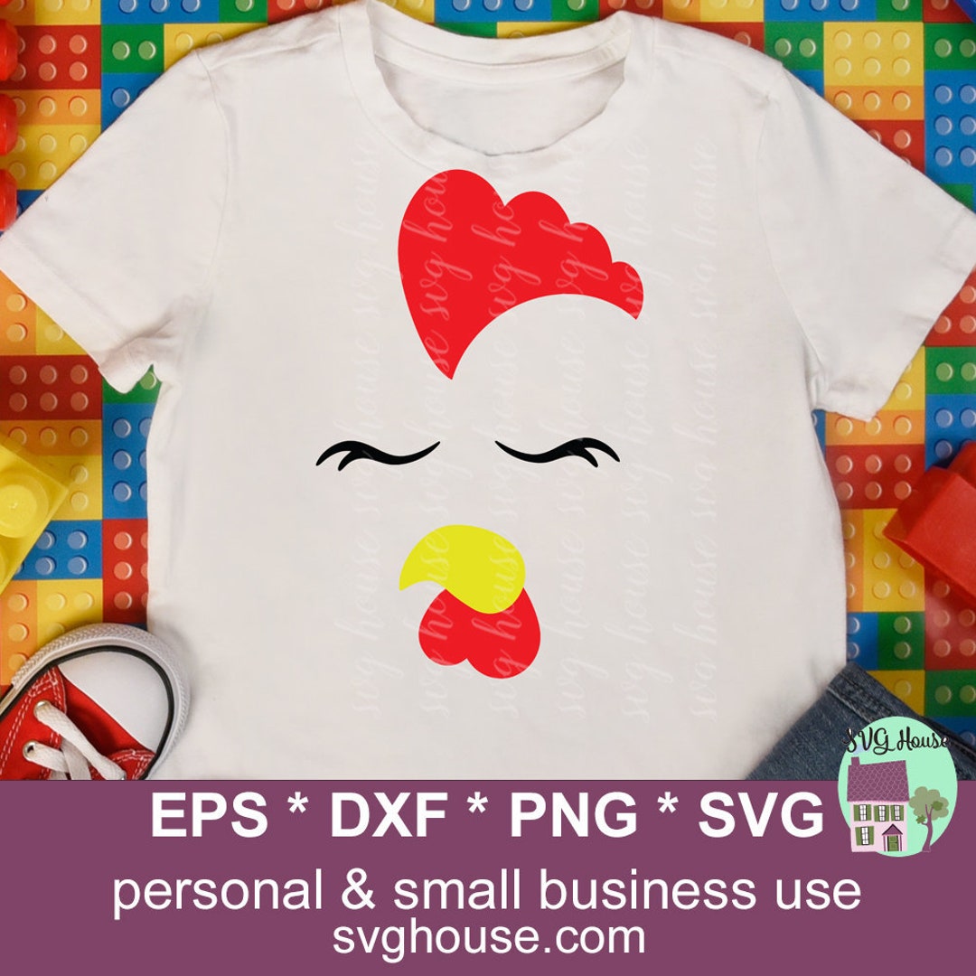 Visage de coq Svg, Svg de tête de coq, Dxf visage de coq, Clipart ...