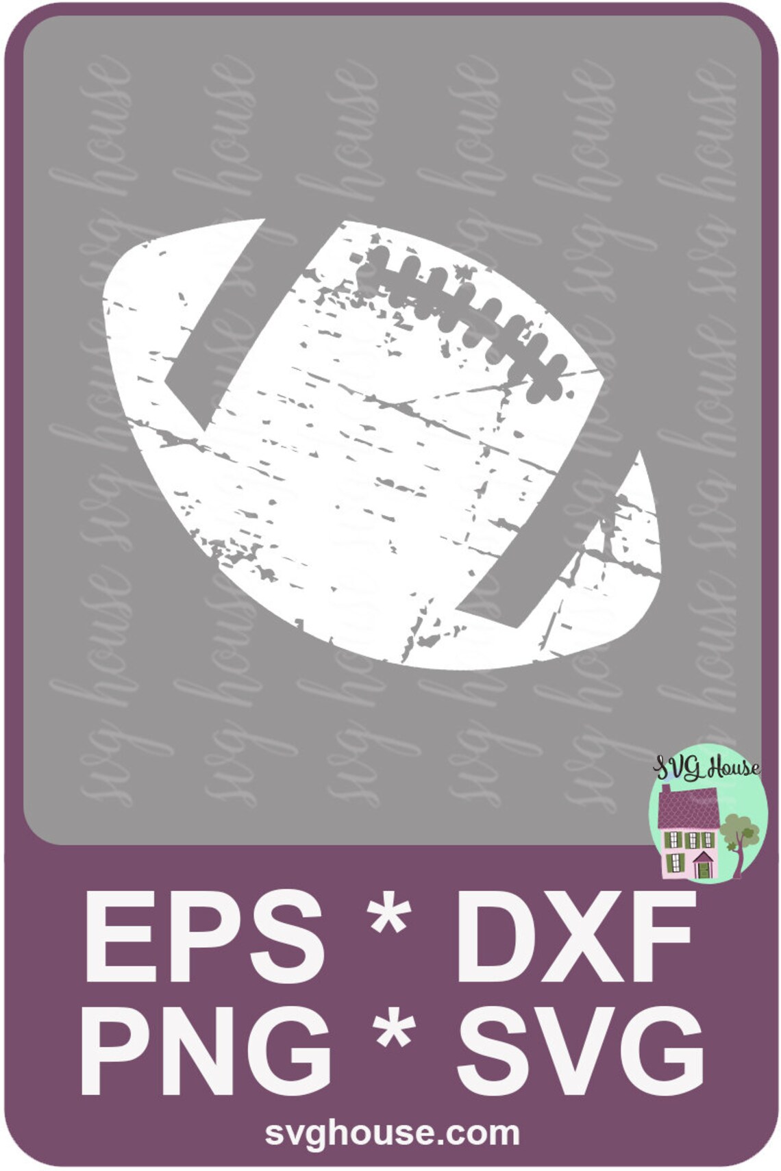 Grunge Football SVG Football Svg Football Mom Svg Football | Etsy