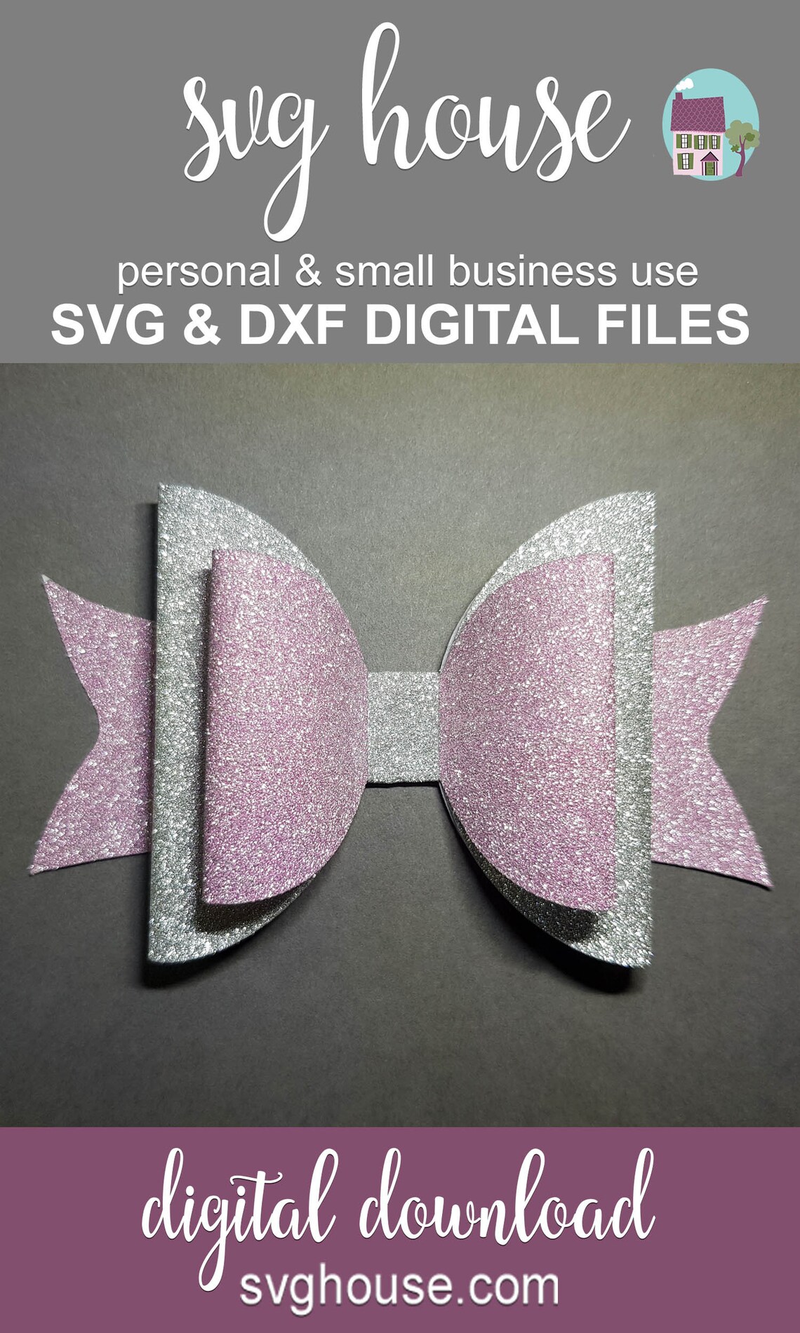 Avery Double Bow Template SVG for Cricut and Silhouette | Etsy UK