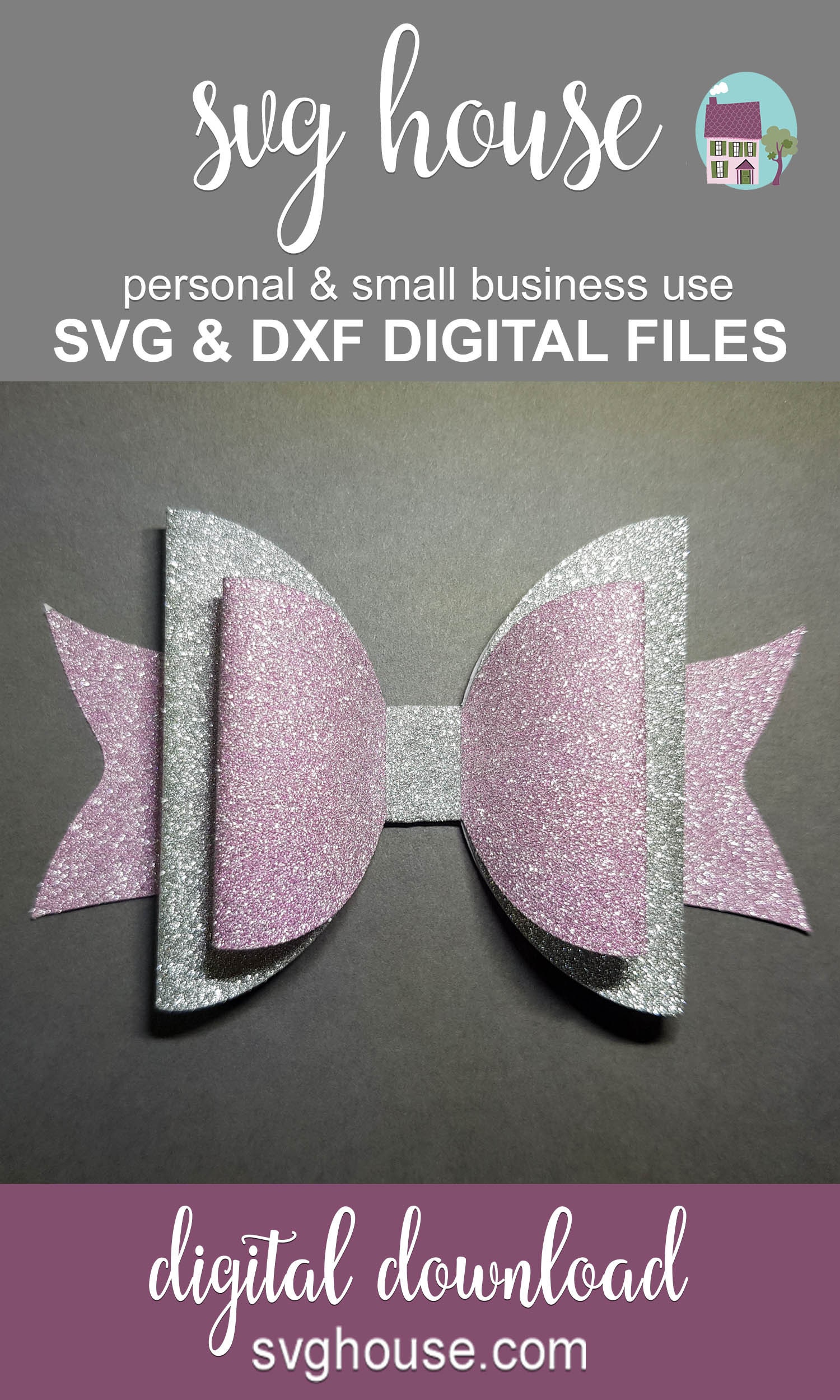 Avery Double Bow Template SVG for Cricut and Silhouette | Etsy UK