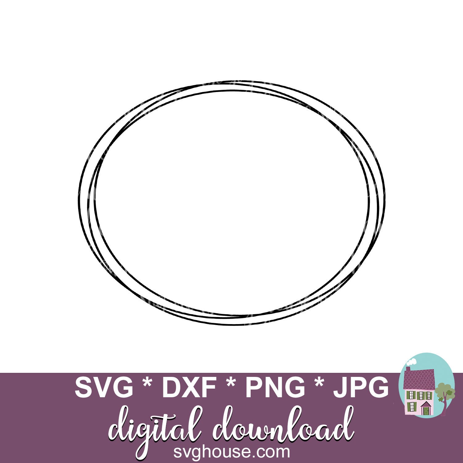 Oval Frame SVG Wire Monogram Frame Svg SVG Files for Cricut | Etsy