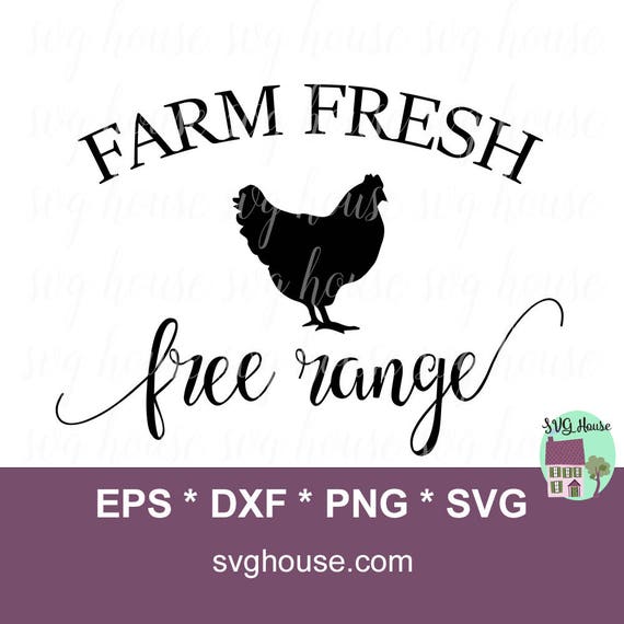 Farm Fresh SVG. Chicken SVG. Chicken Clipart. Farmhouse Svg. | Etsy UK