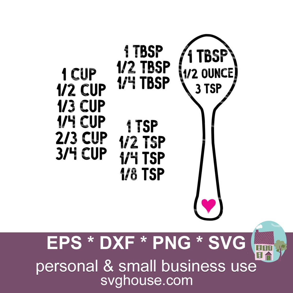 Conversion Chart Svg Bundle Kitchen Measuring Cheat Sheet | Etsy UK