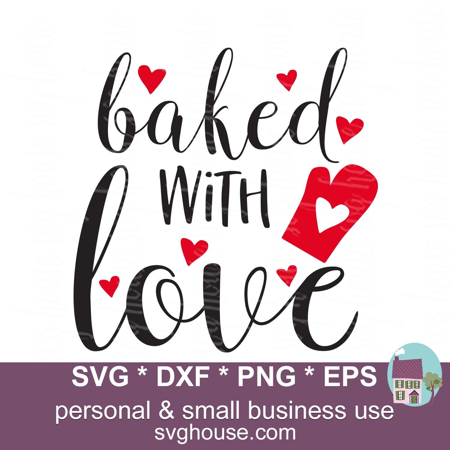 Baked With Love SVG Apron Svg Files for Cricut and Silhouette - Etsy