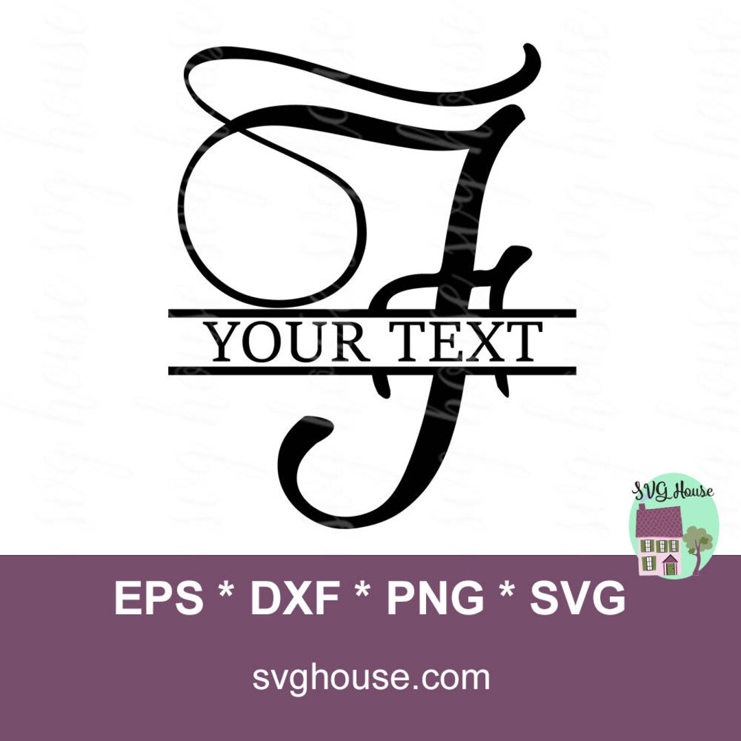 Split Letter F Svg, Split Monogram Svg File, Split Letter Svg Files ...