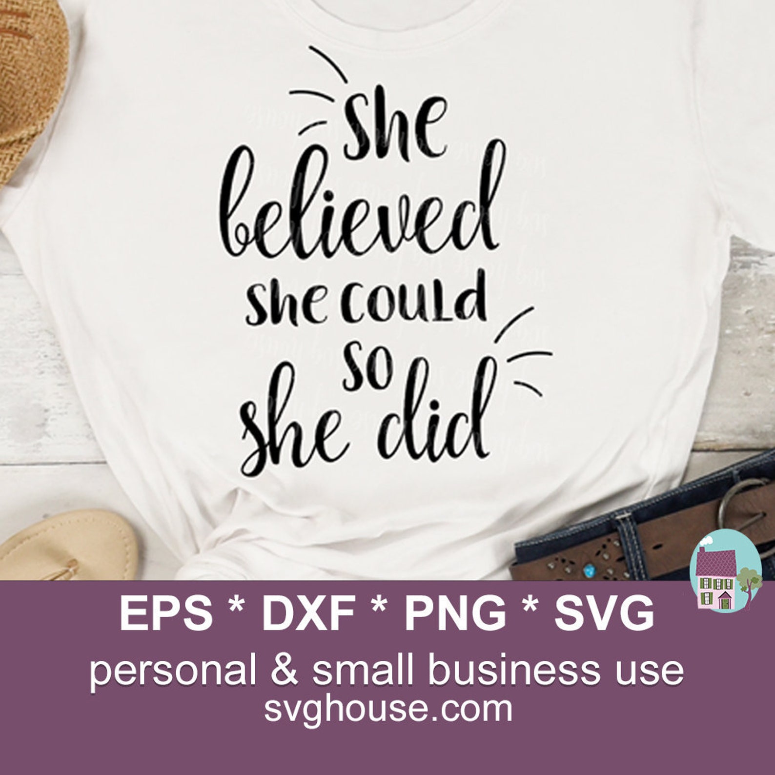 She Believed She Could so She Did SVG She Believed Svg She | Etsy Canada