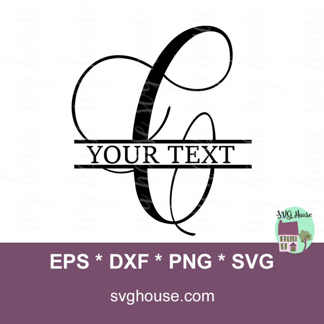 Split Monogram Svg, Split Monogram Svg File, Split Letter Svg Files ...