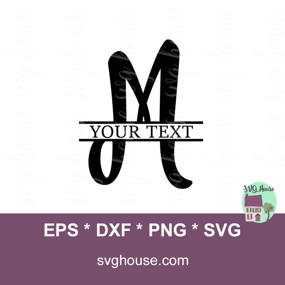 M Split Monogram Svg, Split Letter M Svg, Split Letter Svg Files, Regal ...