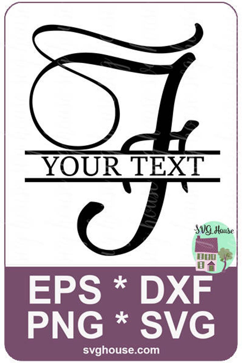Split Letter F Svg Split Monogram Svg File Split Letter Svg | Etsy