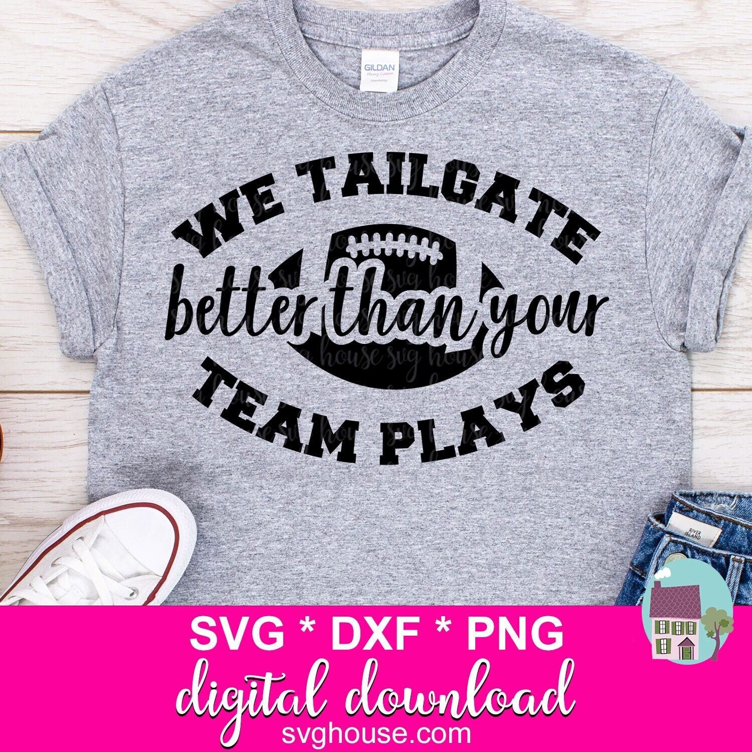 Tailgate SVG Football SVG Cut Files For Cricut And Silhouette | Etsy
