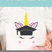 Graduation Unicorn Svg, Unicorn Grad Svg, Unicorn Graduation SVG ...