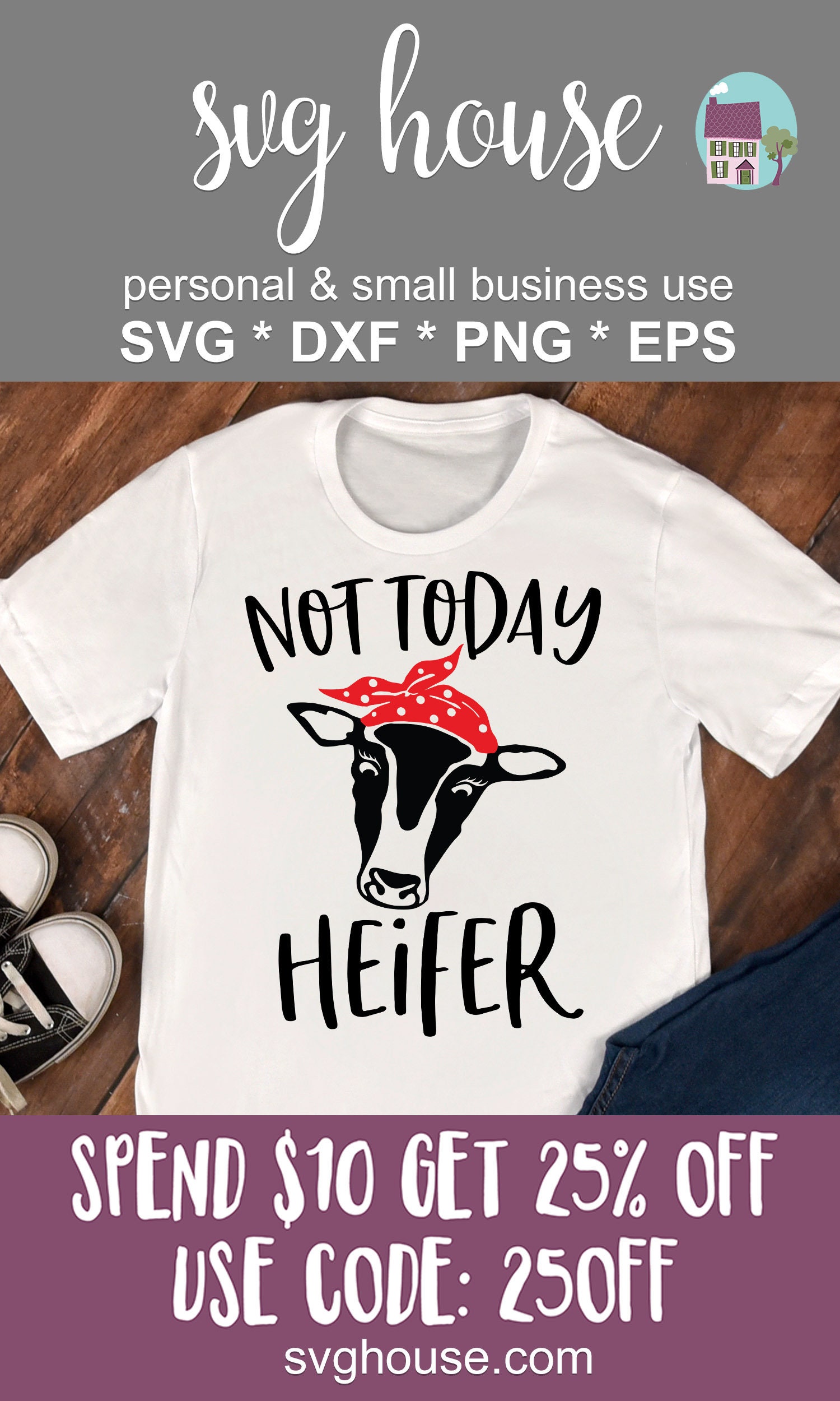 Not Today Heifer SVG Cut Files for Cricut and Silhouette | Etsy