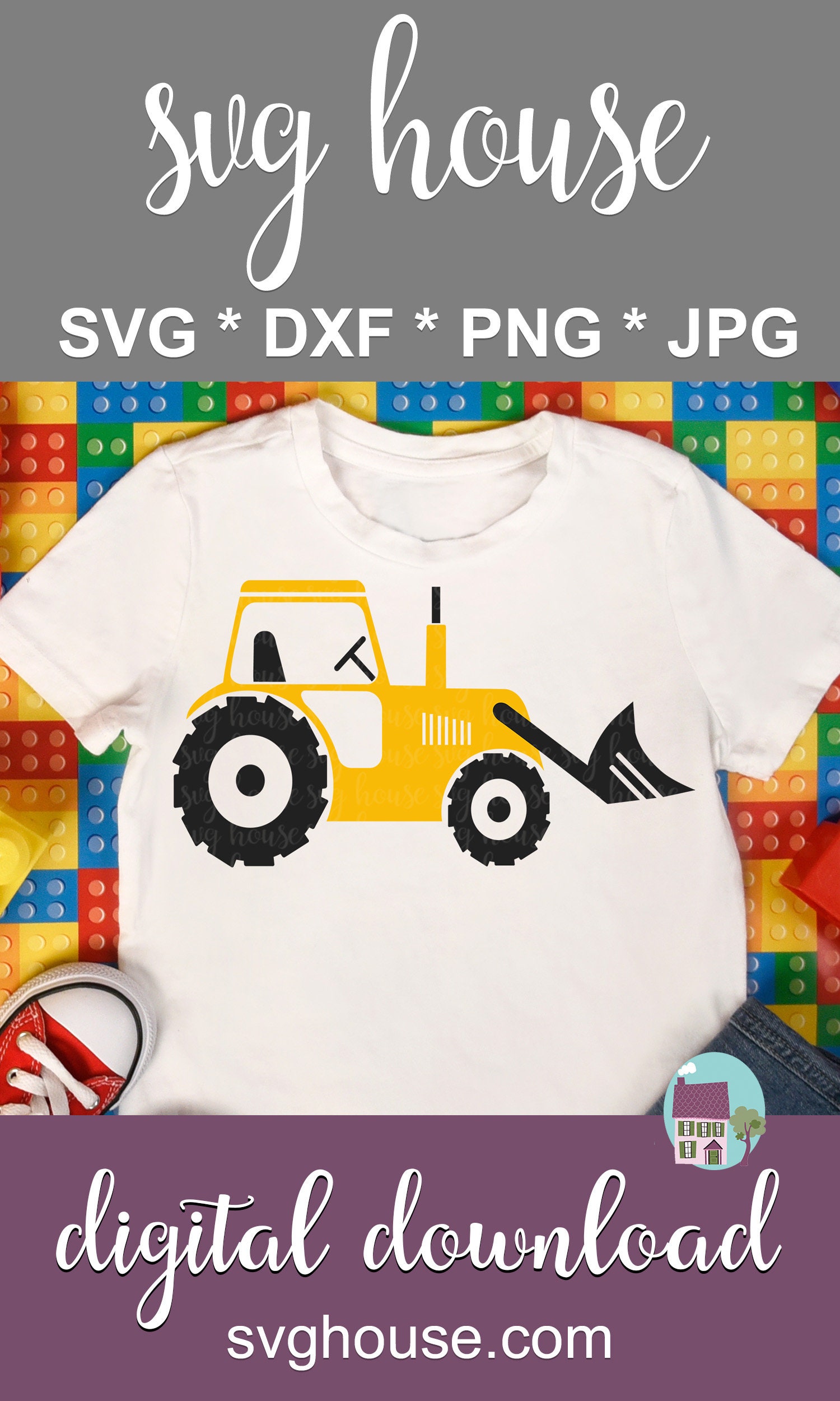 Construction Truck SVG Front Loader SVG Digger Svg Files for | Etsy ...
