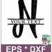 SVG Split Letter N. Split Monogram SVG File. Svg Split Monogram. Split ...