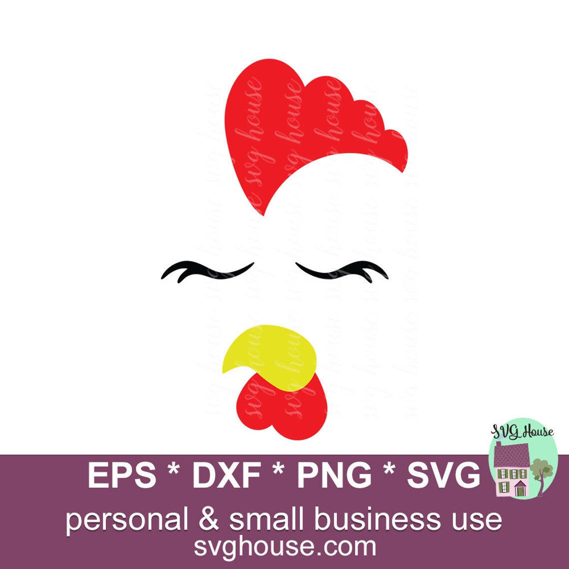 Rooster Face Svg Rooster Head Svg Rooster Face Dxf Rooster - Etsy