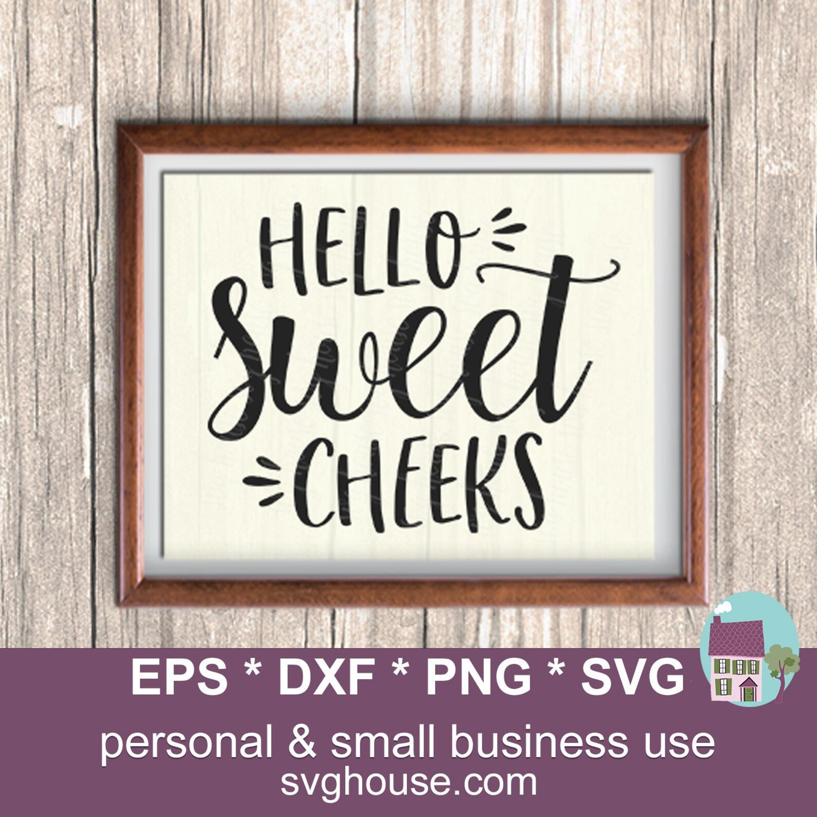 Hello Sweet Cheeks Svg Bathroom Vector Cut File for Silhouette | Etsy