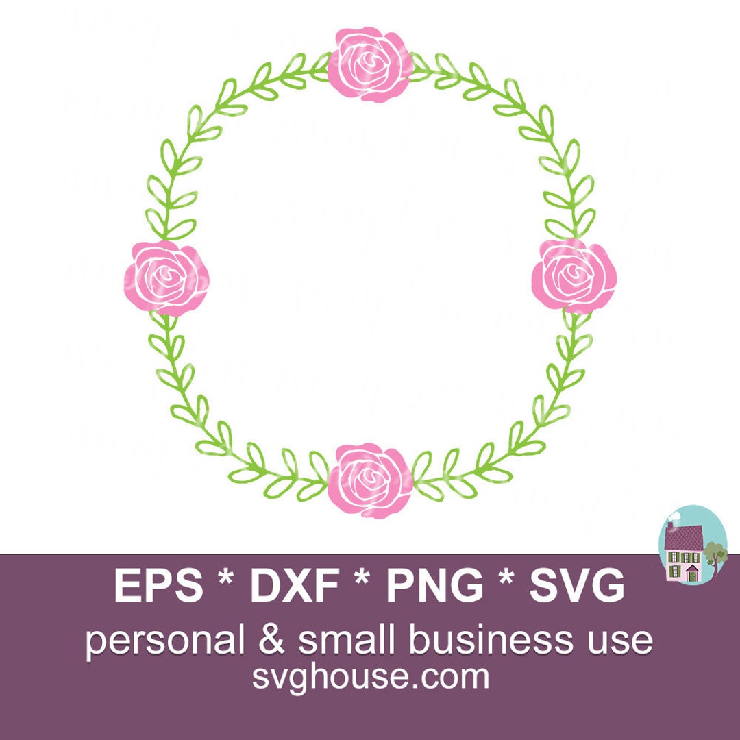 Flower Wreath SVG Floral Wreath Svg Flower Wreath Monogram - Etsy