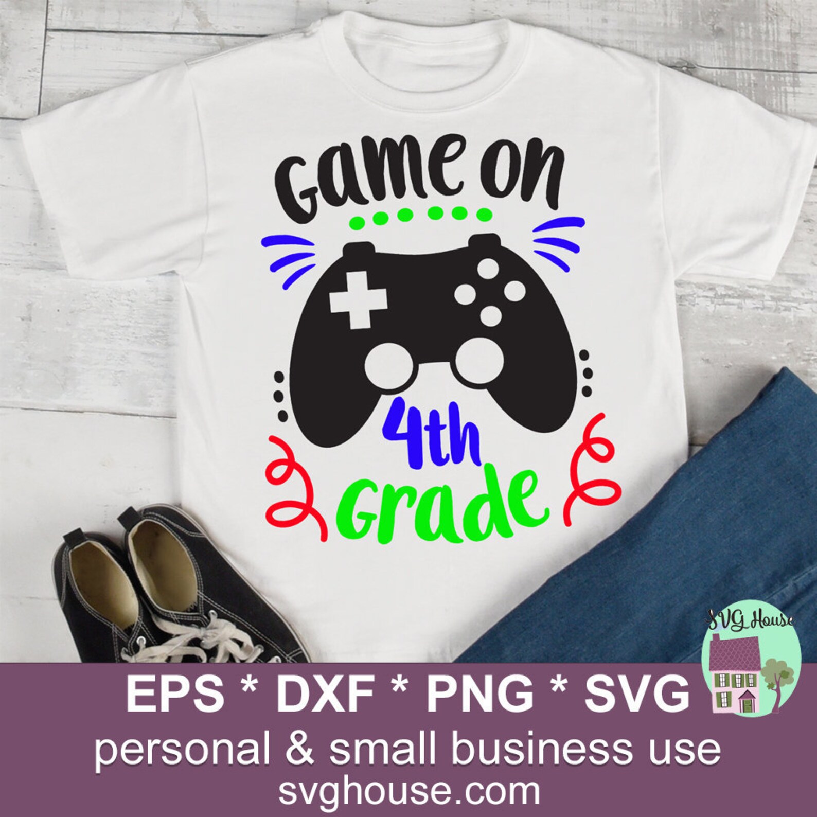 Game on 4th Grade SVG 4th Grade SVG First Day School Svg | Etsy UK
