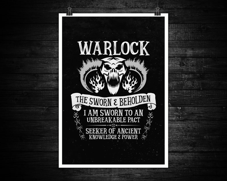 The Warlock class Design Series / Dungeons & Dragons / Art Print ...