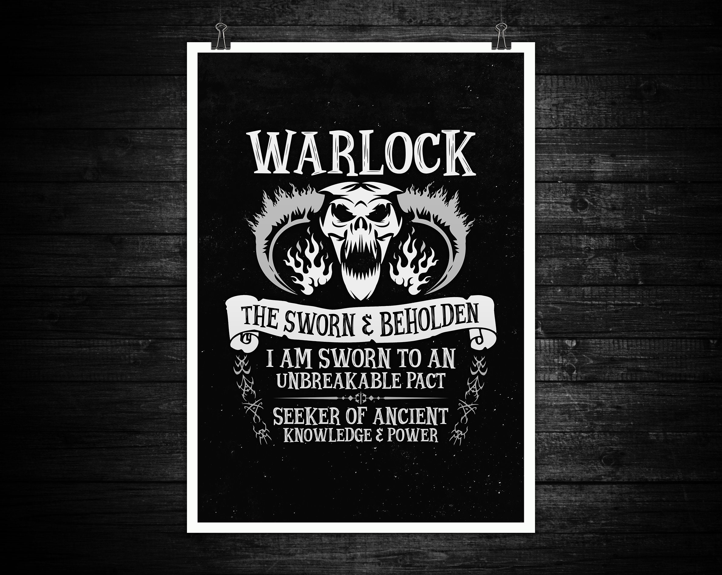The Warlock class Design Series / Dungeons & Dragons / Art Print ...