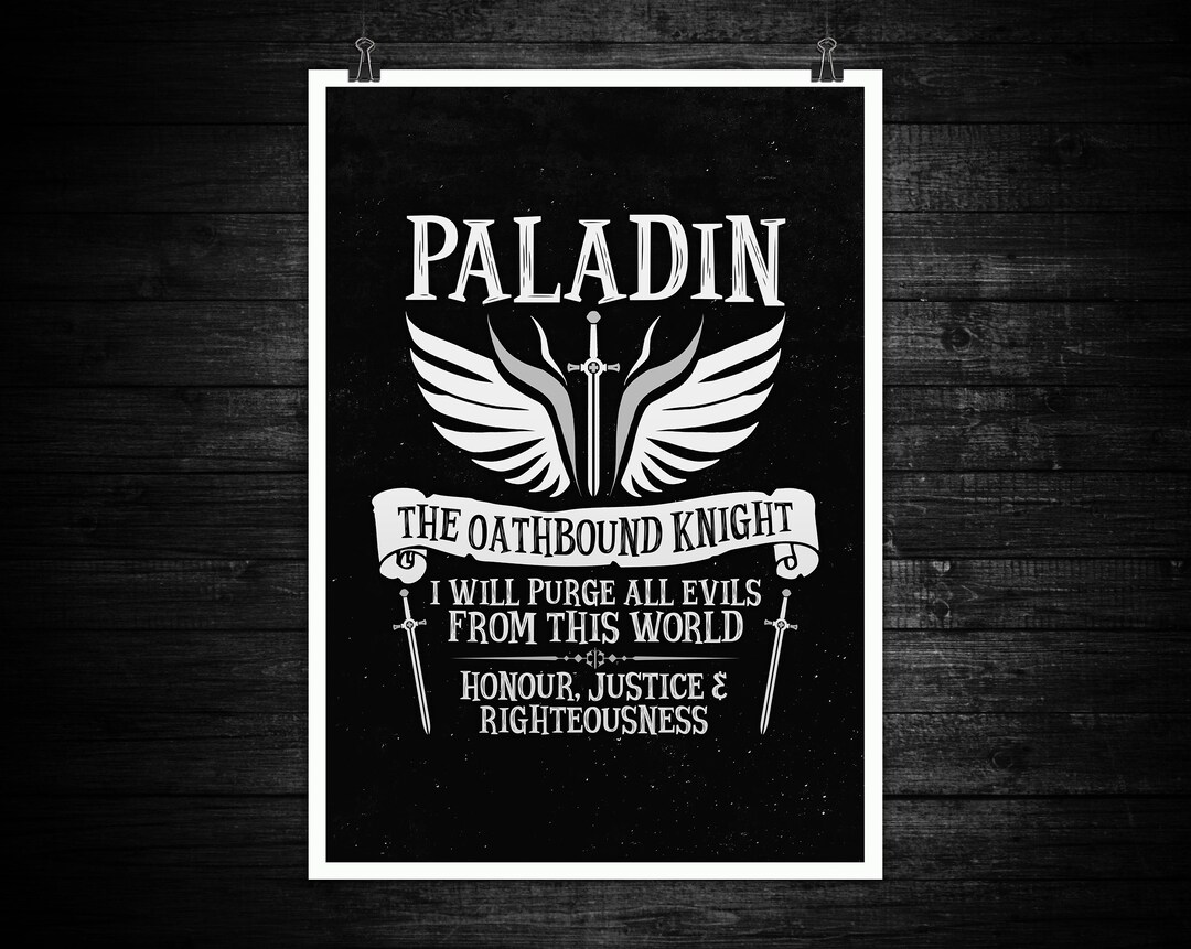 The Paladin class Design Series / Dungeons & Dragons / Art Print ...