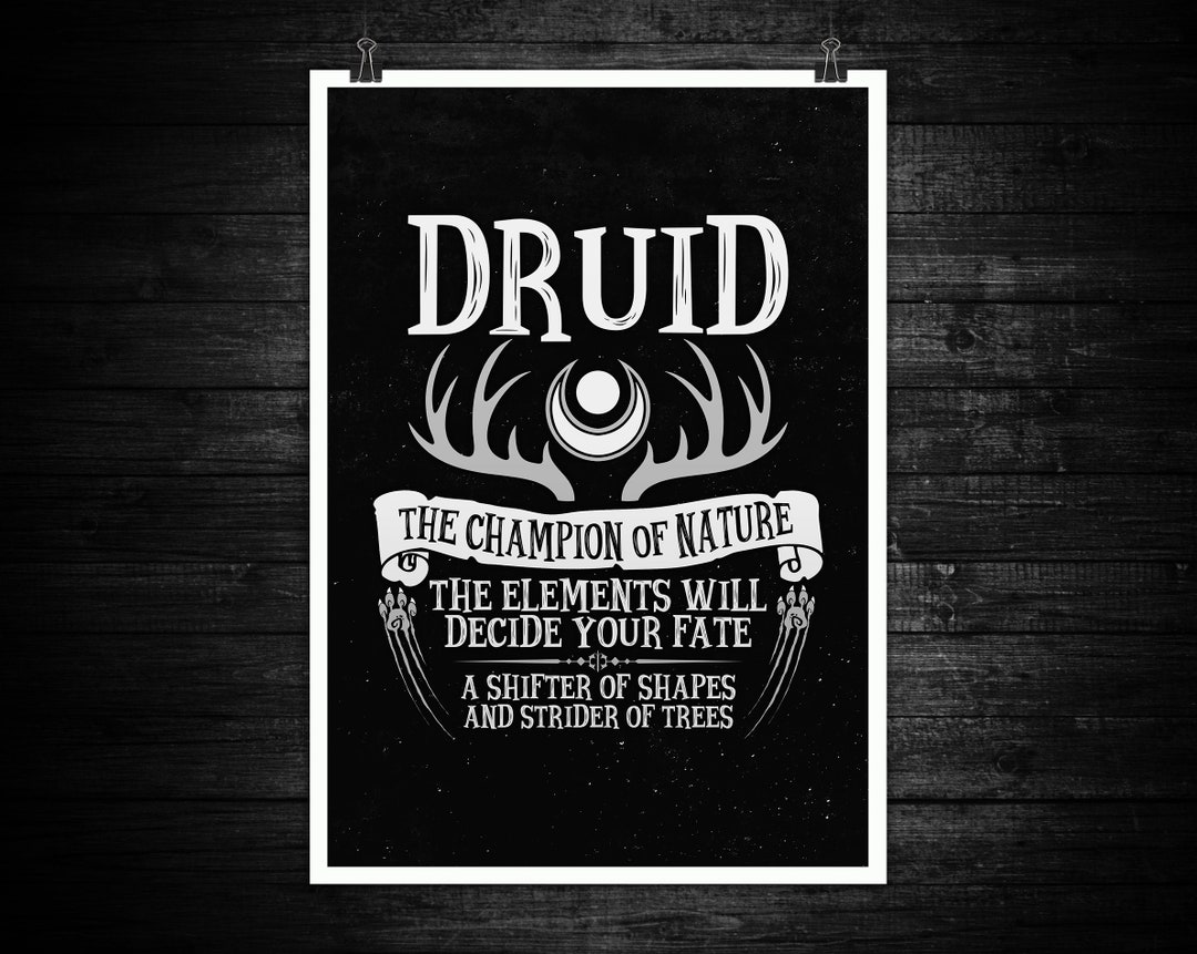The Druid class Design Series / Dungeons & Dragons / Art Print, Poster ...
