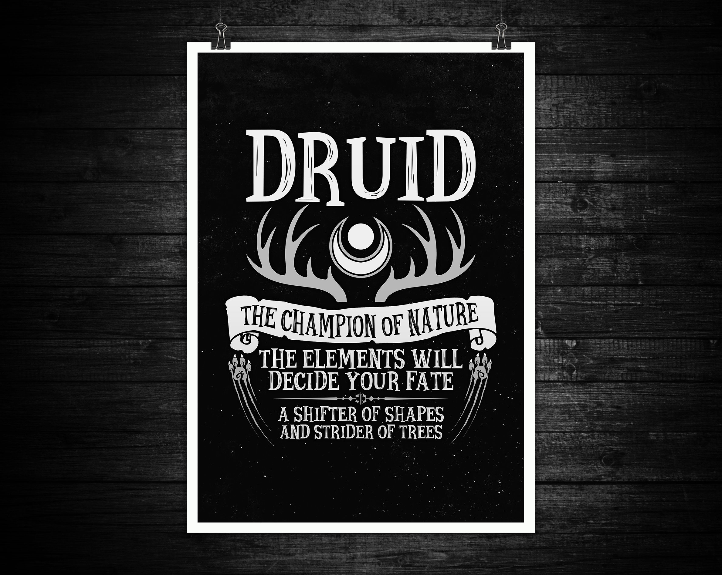 The Druid class Design Series / Dungeons & Dragons / Art Print, Poster ...