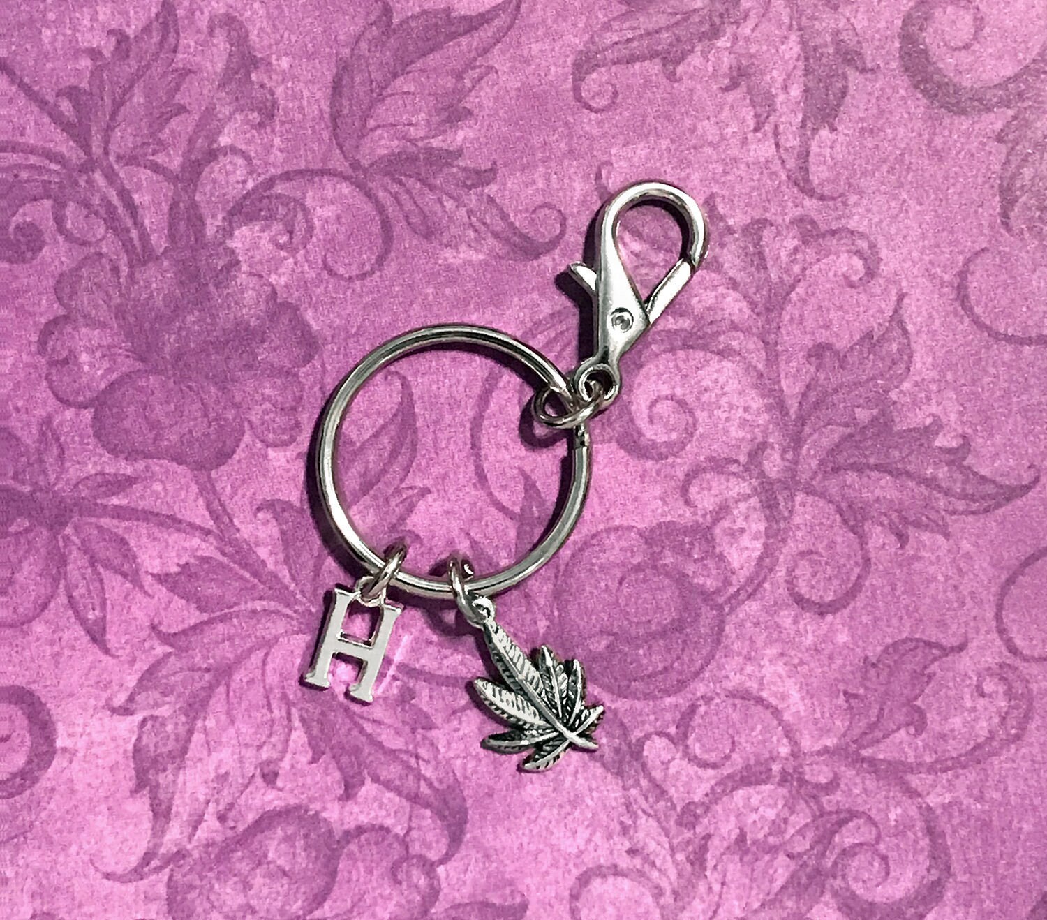 Weed Marijuana Key Ring Personalized Pot Leaf Keychain | Etsy