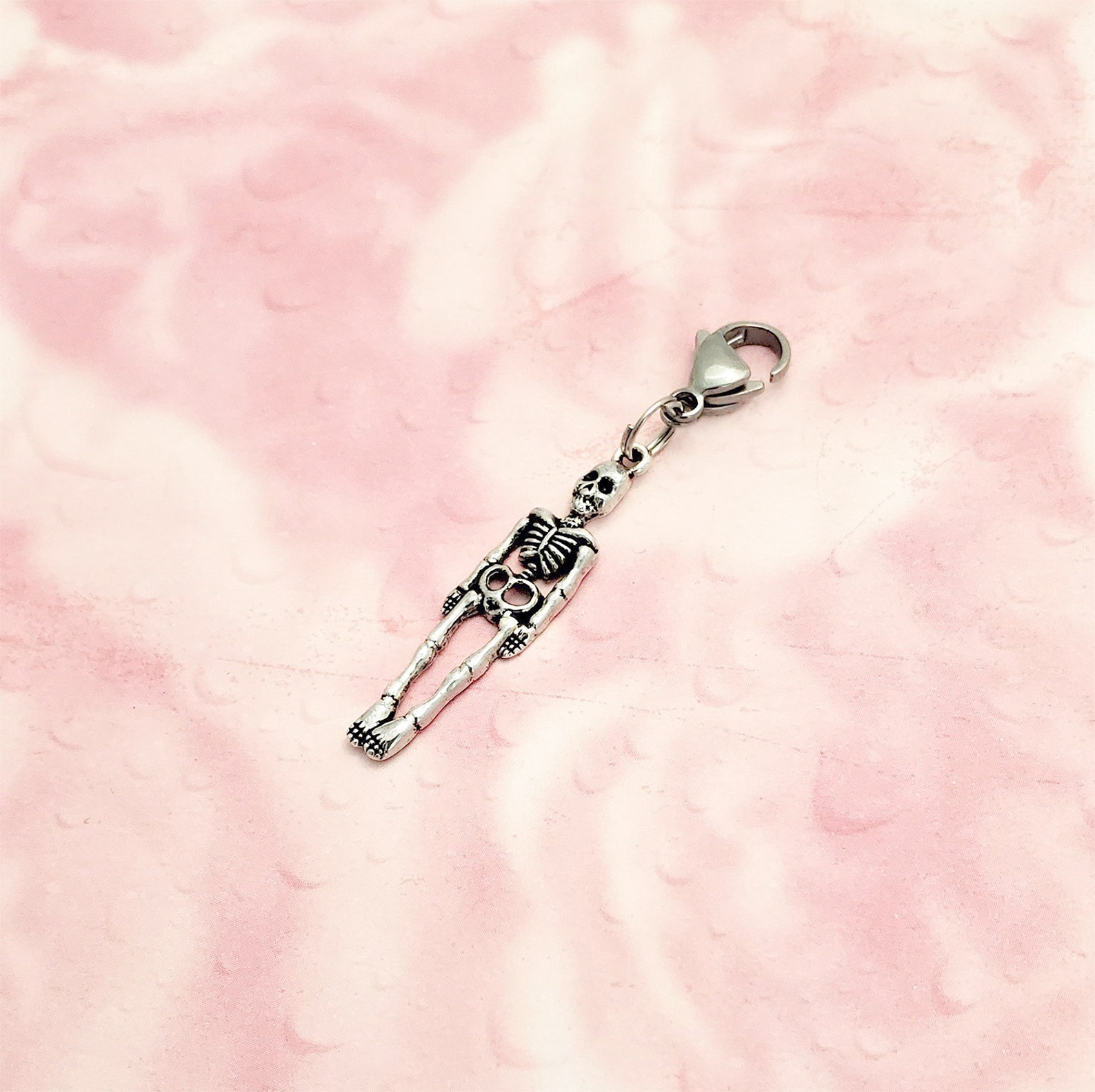 Skeleton Zipper Pull Skeleton Keychain Keyring Halloween - Etsy